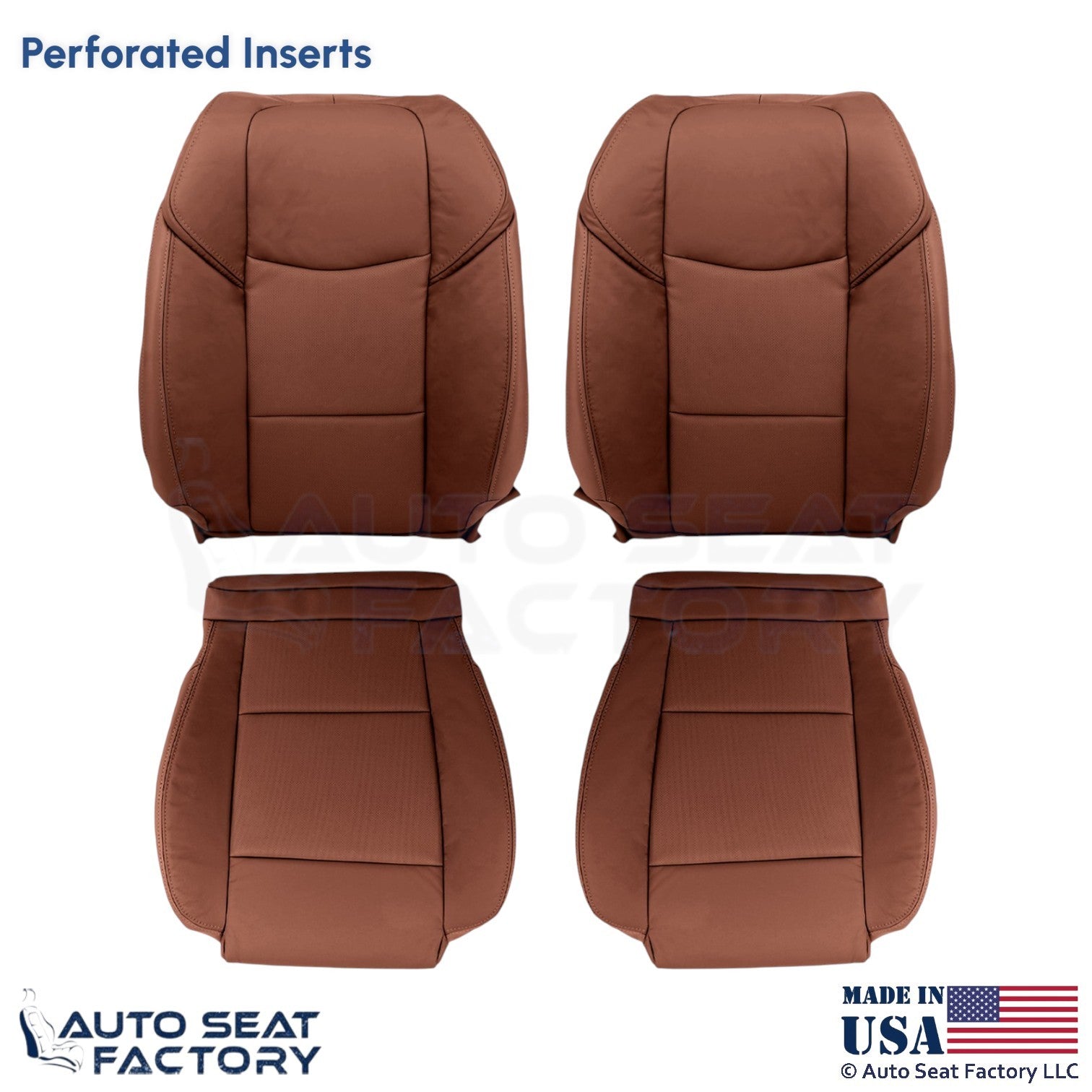 2015-2019 Fits Cadillac ATS Leather Perf Front Replacement Seat Covers ...